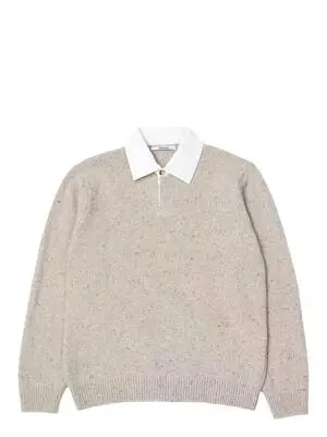 DEAN EDMONDS Flecked-knit Polo Shirt