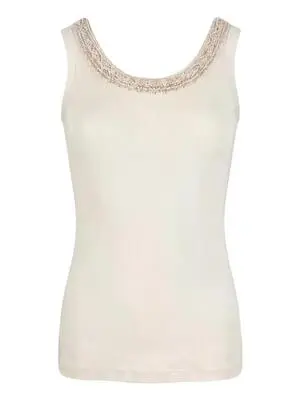 FABIANA FILIPPI Fabiana Filippi Ribbed Tank Top With Embellished Trim