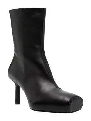 ALAINPAUL Square-toe Ankle Boots - Black