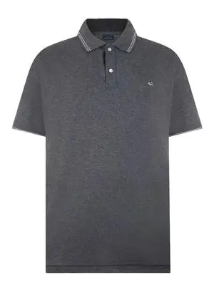 Paul & Shark Logo-patch Short-sleeve Polo Shirt - Grey