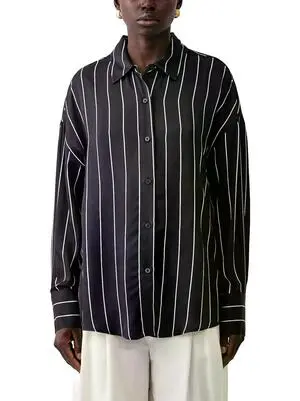 Guess Vertical Stripe Shirt - Black