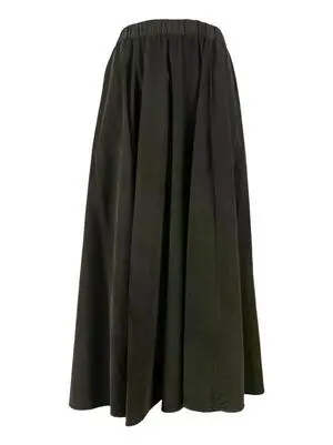 Aspesi Elasticated-waist Corduroy Long Skirt - Black