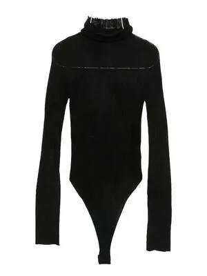 HAIKURE Cable-Knit Bodysuit With Long Sleeves
