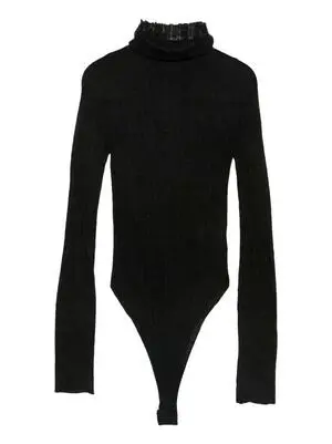 HAIKURE Margie Cable-knit Bodysuit - Black