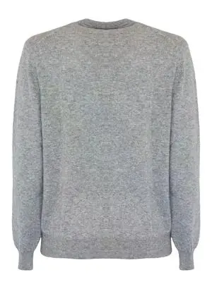 CRUCIANI Crew Neck Long Sleeve Sweater - Grey