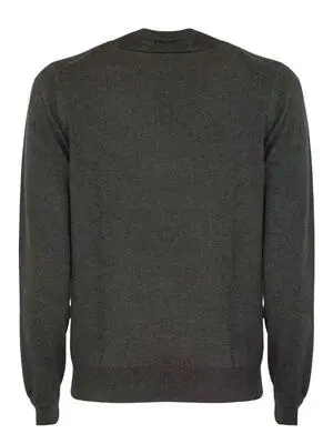CRUCIANI Cruciani Fine-Knit Crew-Neck Sweater Green