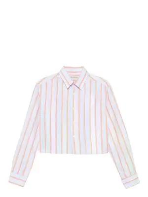 JW Anderson Striped Cropped Shirt - Blue