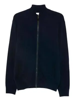 CANALI Canali Zip-Up Ribbed-Knit Sweater