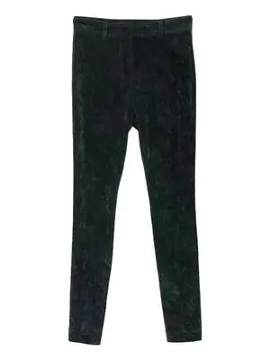 Alberta Ferretti Alberta Ferretti Velvet Effect Skinny Fit Trousers Grey