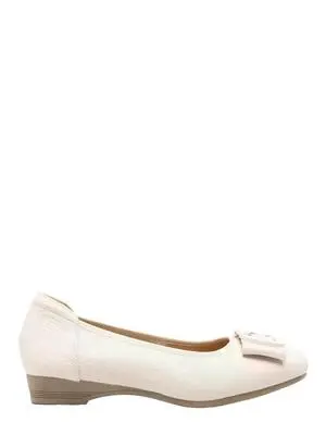 LINDA BAUMANN Buckle-detail Ballet Flats - Neutrals