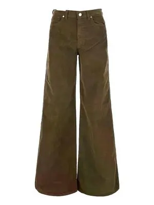 PT TORINO Corduroy Wide-leg Trousers - Brown