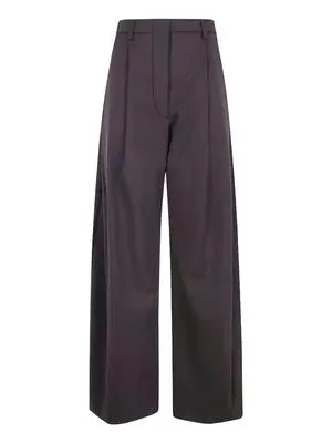 THELATEST Pleated Wide-leg Trousers - Grey