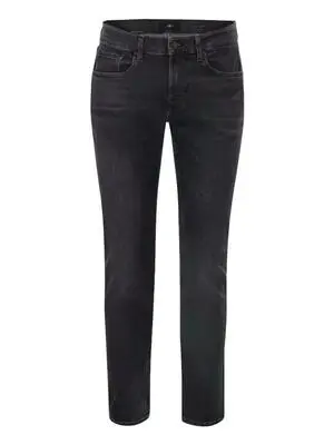 7 For All Mankind Slim Fit Belt-loop Jeans - Black