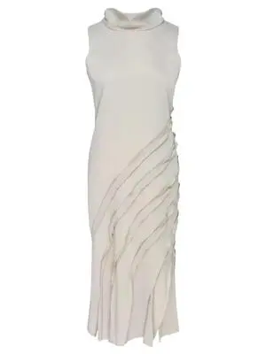 CLUB21 Ava Ruffled Sleeveless Midi Dress - Grey