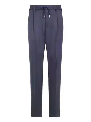 Tagliatore Pleated Tailored Trousers - Blue
