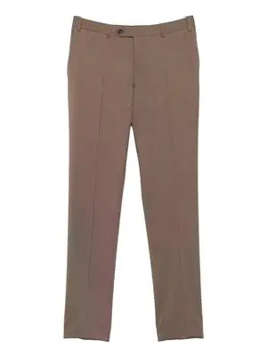 Canali Tailored Trousers With Pressed Crease - Brown
