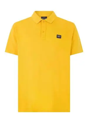 Paul & Shark Logo-patch Cotton Polo Shirt - Yellow