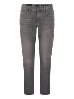 7 For All Mankind Belt-loop Buttoned Jeans - Grey