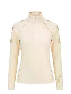 HIGH SOCIETY Stella Star-patch Half-zip Base Layer - Neutrals