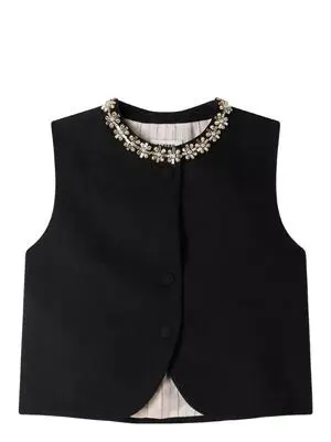 SANDRO Embellished Wool Blazer