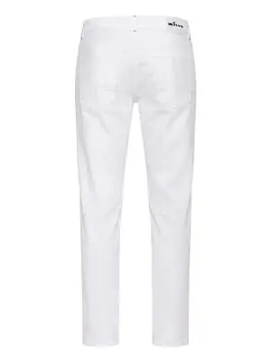 Kiton Logo Patch Jeans - White