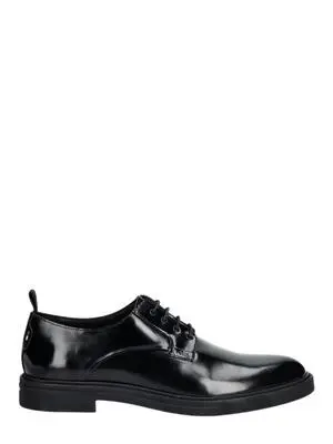 BOSS Polished Leather Derby Shoes - Black