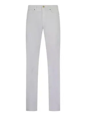 Incotex Logo Patch Five-pocket Slim Cut Trousers - Blue