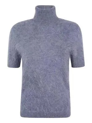 Seventy Short-sleeve Roll-neck Top - Grey