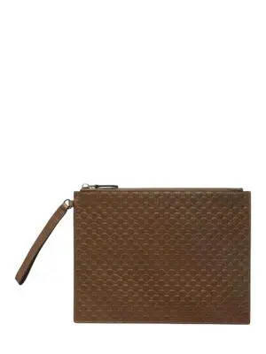 Gucci Microssima Clutch Bag - Brown