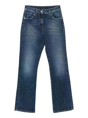 TWINSET Faded Straight-leg Jeans - Blue