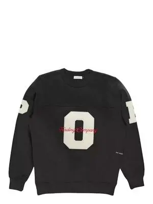 POP TRADING COMPANY Logo Patch Crewneck Sweater - Black