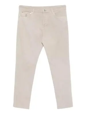Brunello Cucinelli Five-pocket Straight-leg Jeans - Neutrals