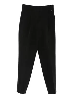 TWINSET Pleated Detail Cropped Trousers - Black