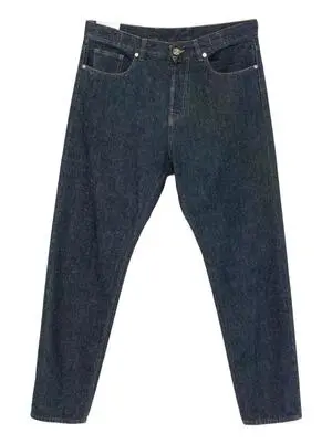 Eleventy Straight Leg Jeans With Button Fly - Blue
