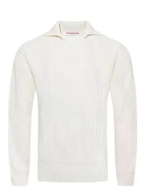 Orlebar Brown Callahan Ribbed Knit Sweater - White