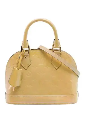 LOUIS VUITTON 2015 Monogram Vernis Alma Bb Satchel - Brown