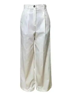 EMME Pleated Wide-leg Trousers - Neutrals