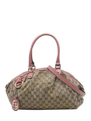 Gucci 2016-2026 Gg Canvas Sukey Satchel - Neutrals