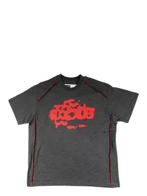 SP5DER Contrast-stitch Slub T-shirt - Grey