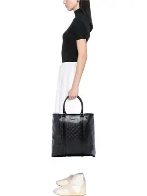 Gucci Gg Imprime Joy Vertical Tote Bag - Black