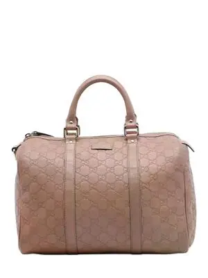 Gucci 2016-2026 Medium Guccissima Joy Boston Bag - Brown