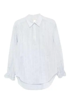 TWINSET Lace Trimmed Striped Shirt - White