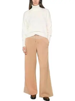 TWINSET Roll Neck Sweater With Fringe Detail - White
