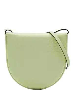Loewe 2020 Small Leather Heel Pouch Crossbody Bag Green