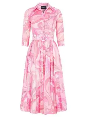 Samantha Sung Audrey Graphic-print Maxi Dress - Pink