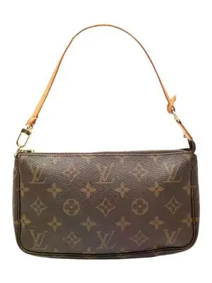 LOUIS VUITTON 2002 Monogram Pochette Accessoires Shoulder Bag - Brown