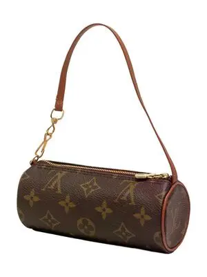 LOUIS VUITTON Monogram Canvas Papillon Pochette Handbag - Brown