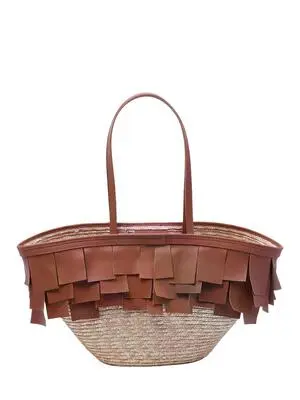FILIPPO CATARZI Formentera Fringed Tote Bag - Neutrals