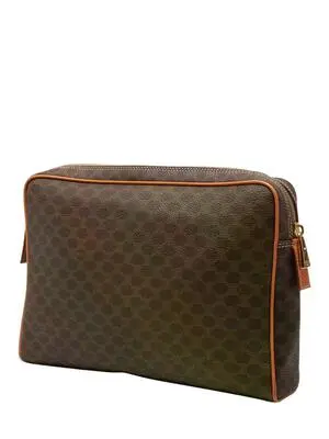 Celine Macadam Coated Canvas Clutch Bag - Brown