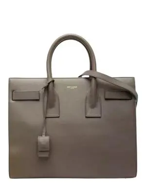 Saint Laurent 2014 Small Leather Sac De Jour Satchel - Brown